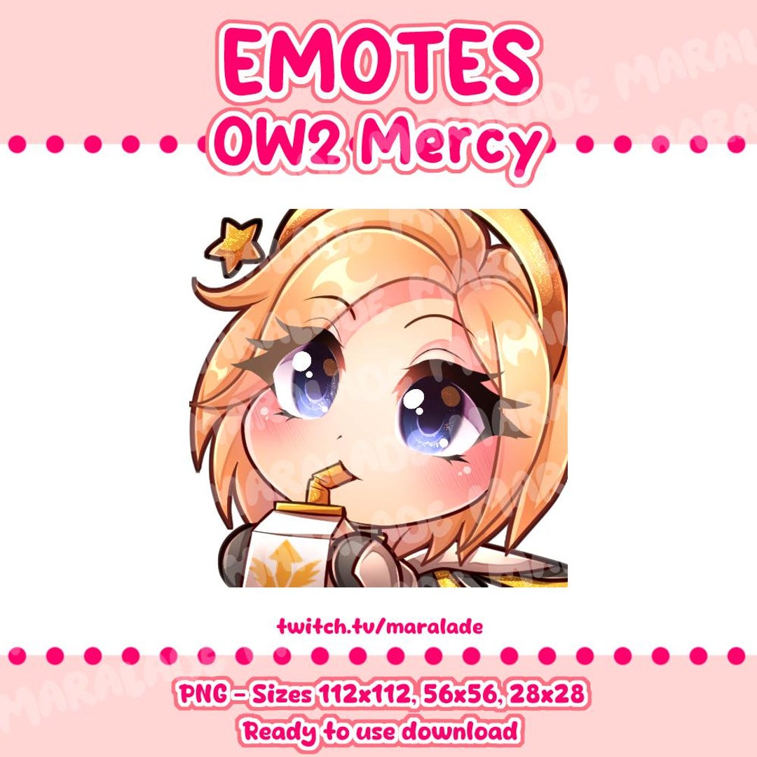 SIP Mercy Overwatch Chibi Emote - PNG Stickers for Streaming and ...