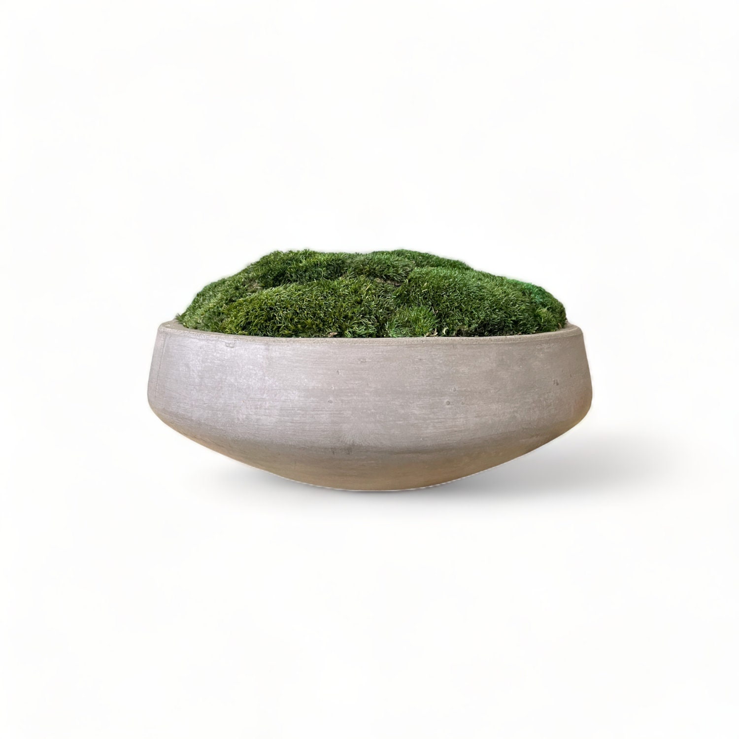 Concrete Moss Bowl 13 Restoration Bowl Gray Cement Moss Dough Bowl ...