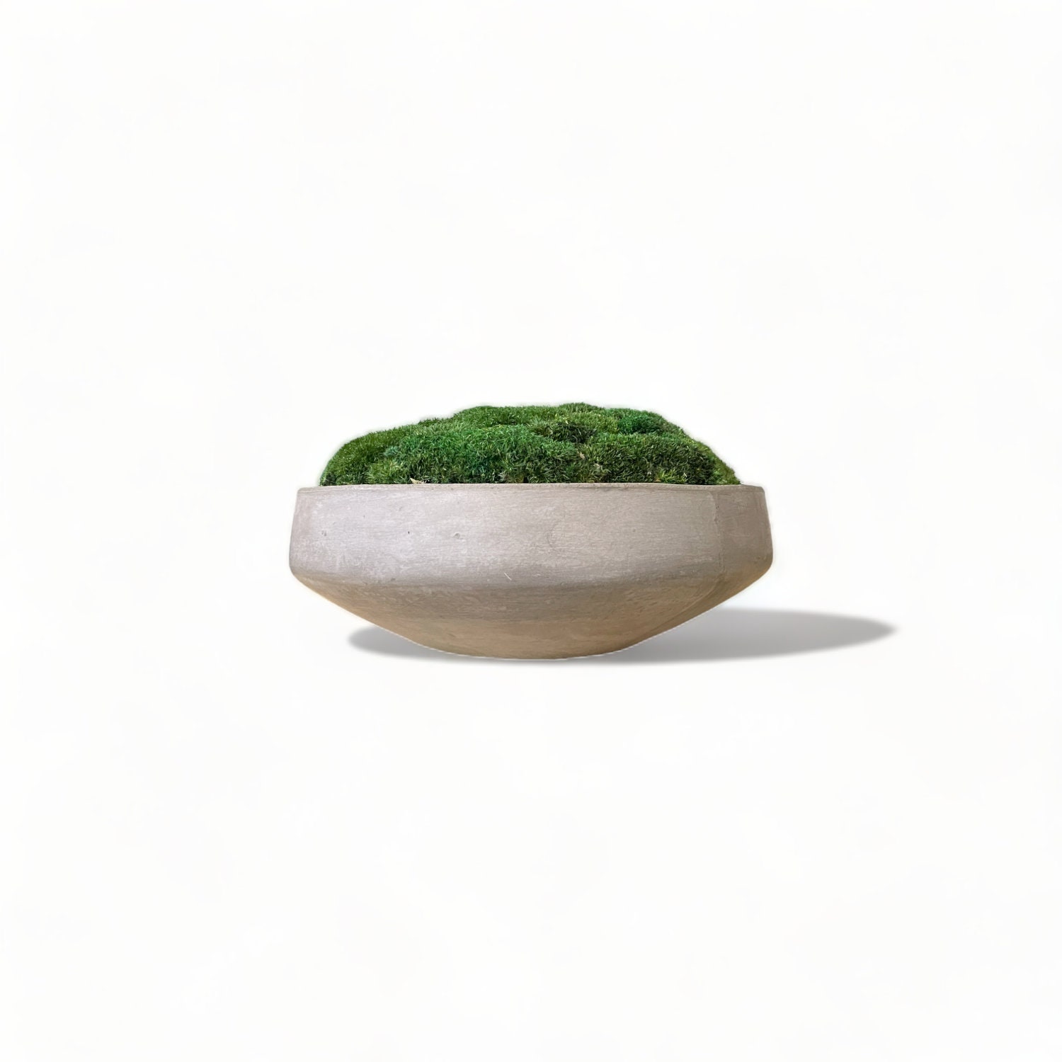 Concrete Moss Bowl 13 Restoration Bowl Gray Cement Moss Dough Bowl ...