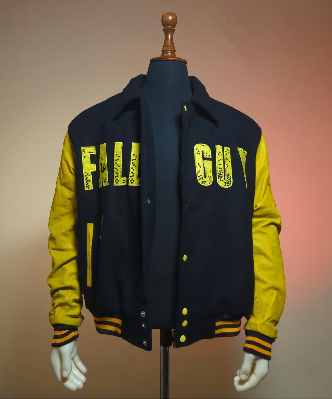 Ryan Gosling Fall Guy Jacket, Leather Wool Yellow Jacket, Men's ...