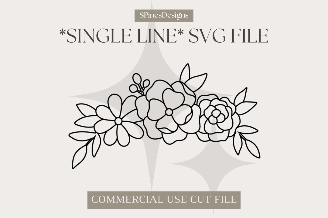 Floral Arch single Cut Line SVG FILE Commercial Use Sign Svg - Etsy
