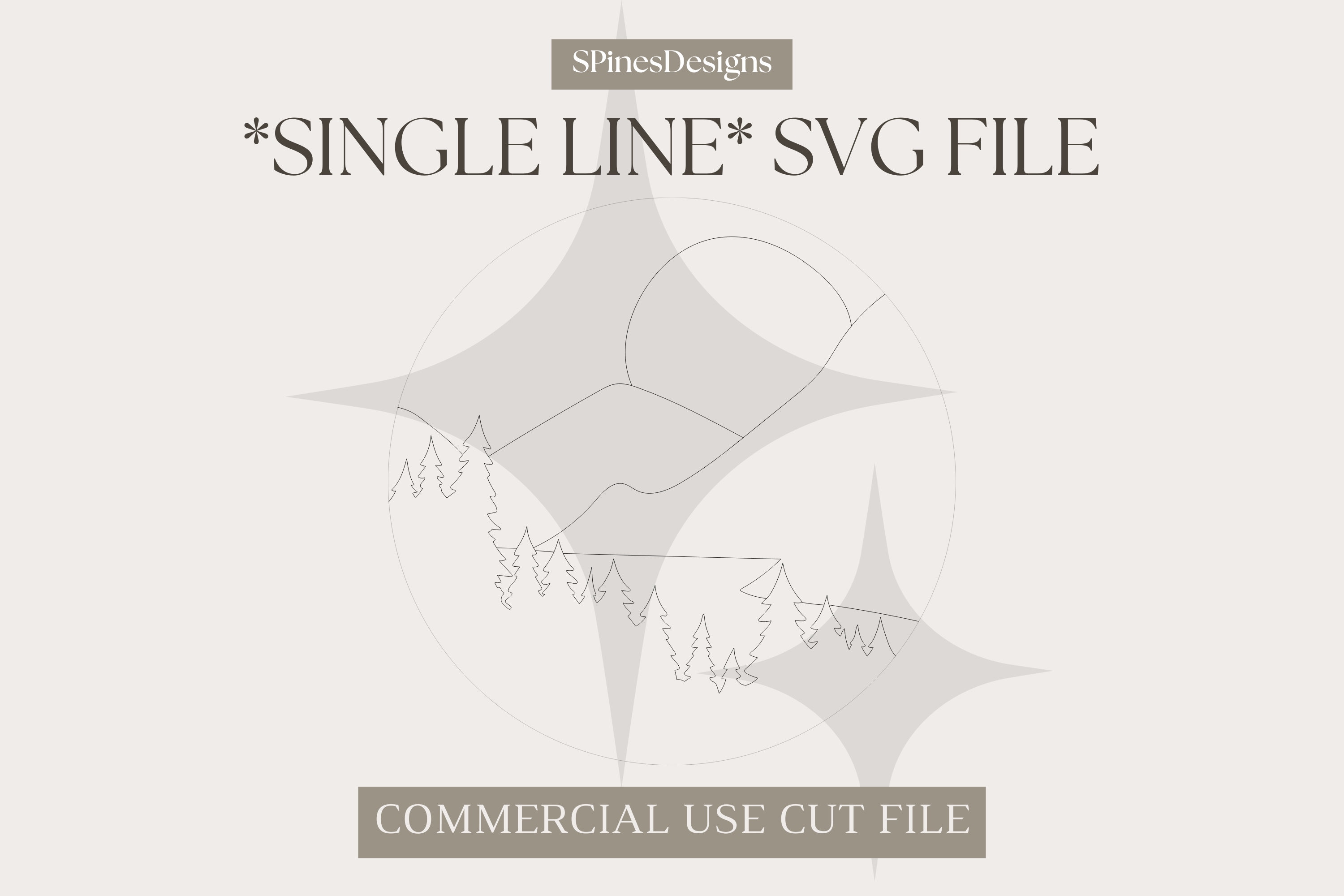 Mountain Nursery single Cut Line SVG FILE Commercial Use Sign Svg - Etsy