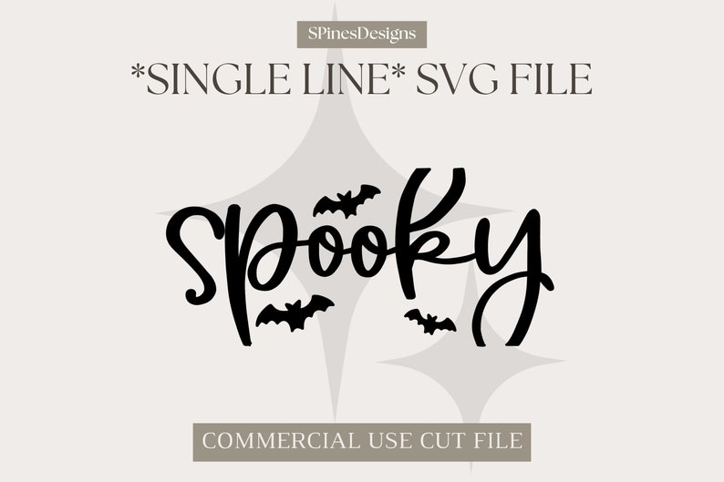 Spooky *single Cut Line* SVG FILE - Commercial Use - Sign Svg - Etsy
