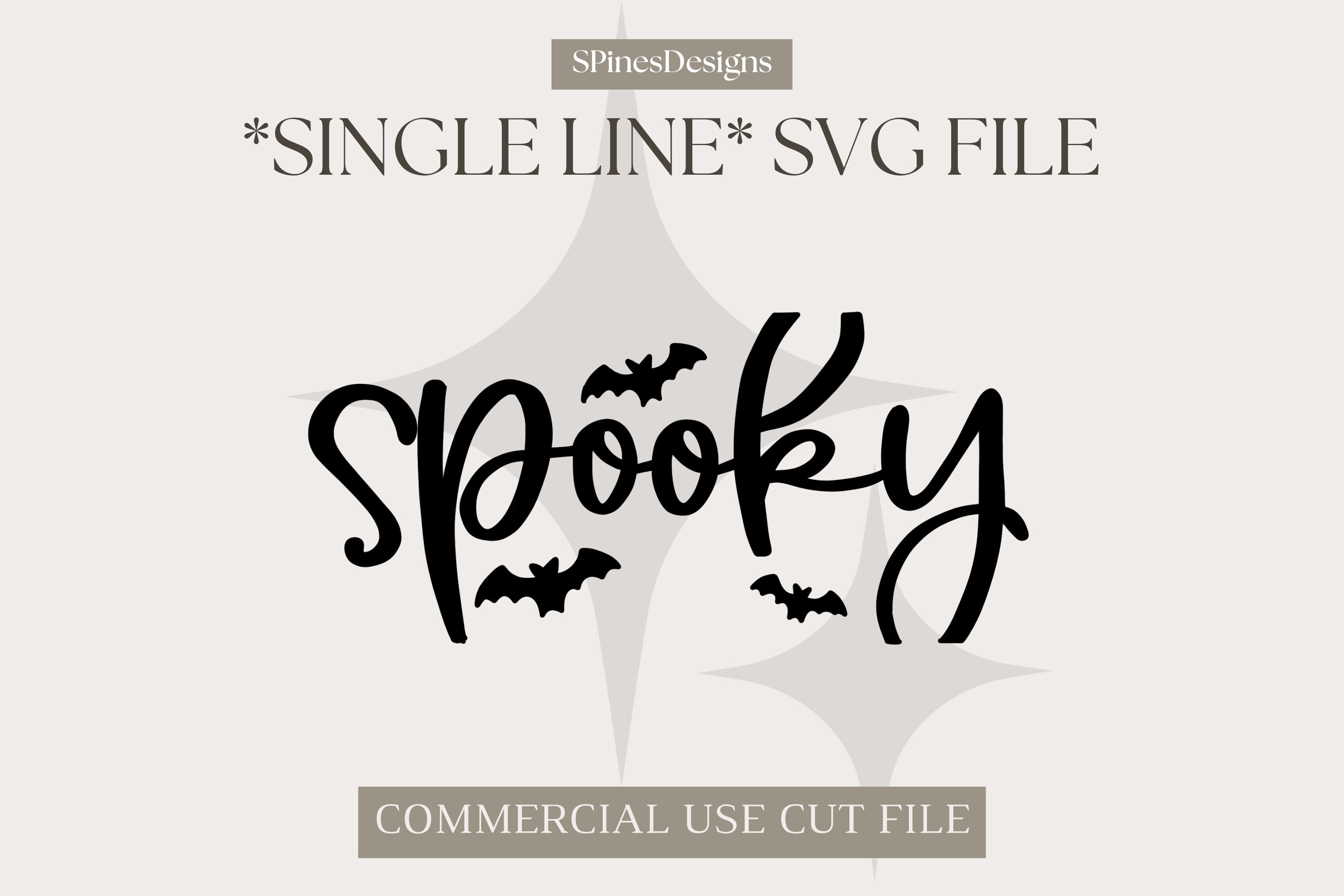 Spooky *single Cut Line* SVG FILE - Commercial Use - Sign Svg - Etsy