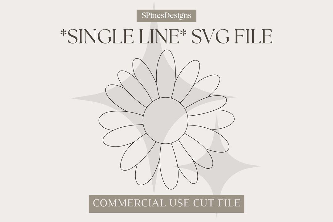 Daisy *single Cut Line* SVG FILE - Commercial Use - Sign Svg - Etsy