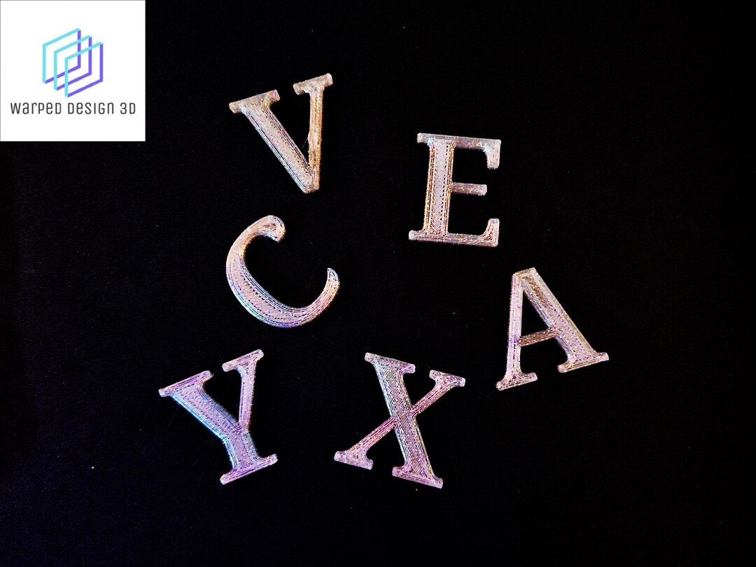 Custom Letter 3D Printing Zipper Tags, Keychains, and Standard Initials ...