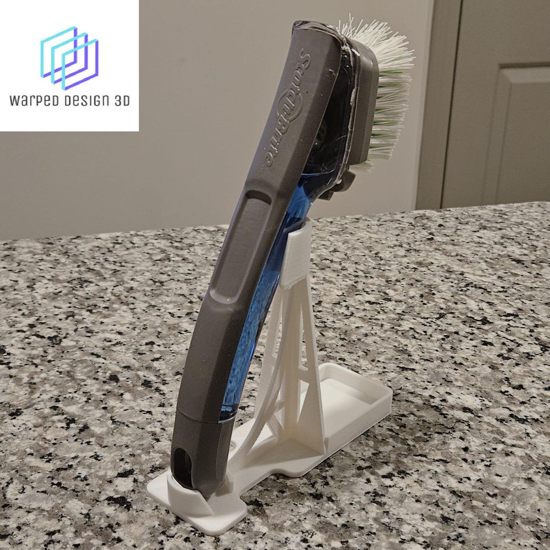 Scotch-brite Dish Wand Caddy W/ Drip Tray - Dishwashing Brush Stand 3D ...