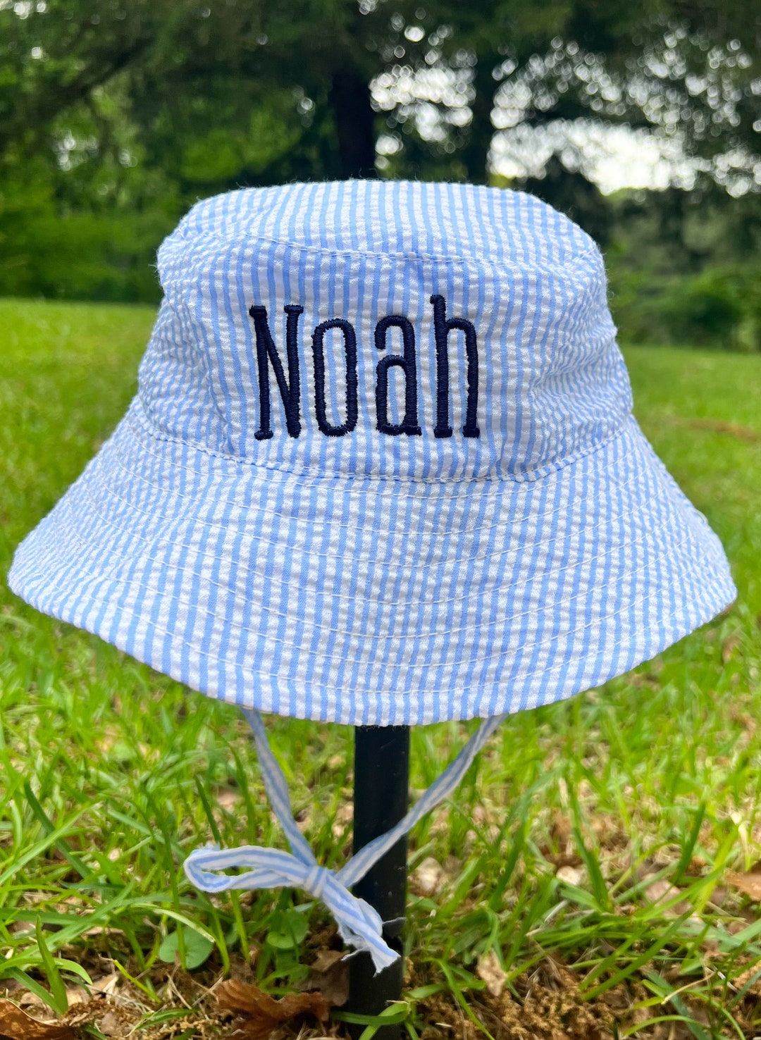 Toddler Bucket Hat, Monogrammed Bucket Hat, Bucket Hat With Tie - Etsy