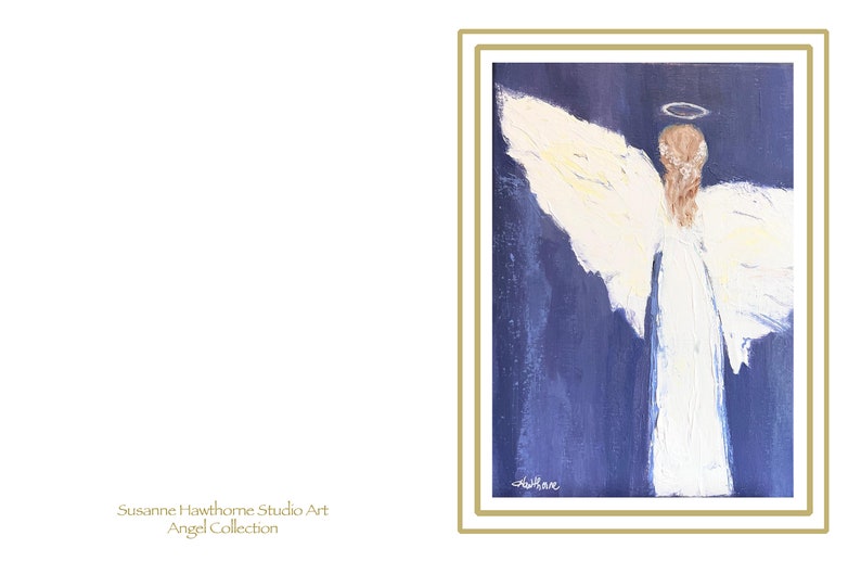 ANGEL NOTECARDS W/ Envelopes of Original Angel Art. Beautiful ...