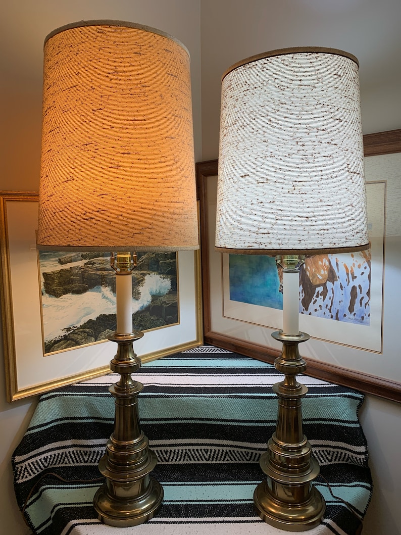 Vintage Stiffel PAIR Brass Classic 3-way Base-switch Table Stand Out ...