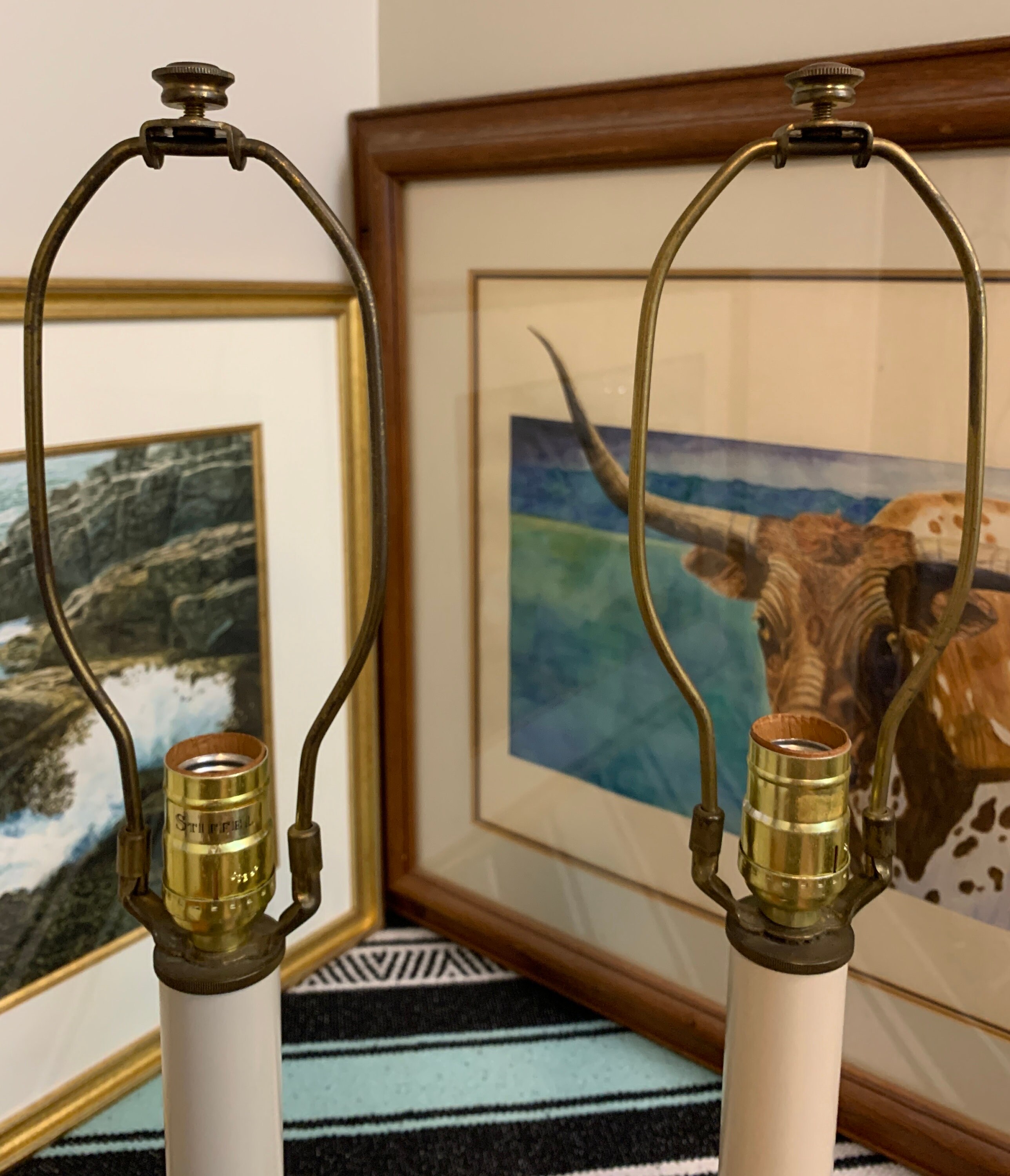 Vintage Stiffel PAIR Brass Classic 3-way Base-switch Table Stand Out ...