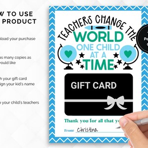 Teacher Appreciation Gift Card Holder Bundle, Printable Teacher Thank ...