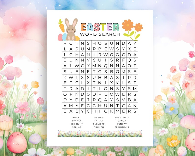 Preschool Easter Word Search | Printable Easter Activity | Easter ...