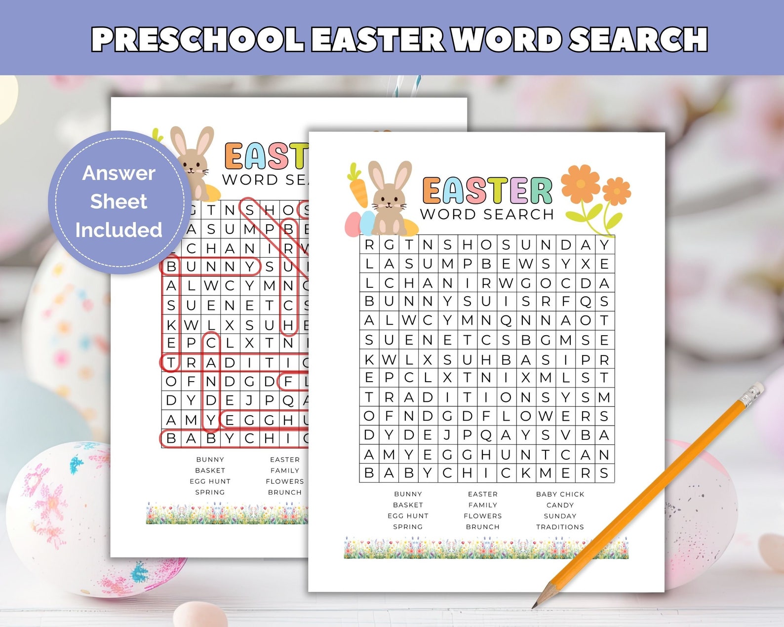 Preschool Easter Word Search | Printable Easter Activity | Easter ...