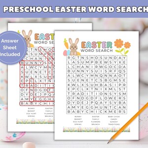Preschool Easter Word Search | Printable Easter Activity | Easter ...