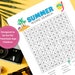 Summer Printable Word Search Printable Preschool Classroom Activity End ...