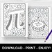 Pi Day Coloring Pages, Printable Math Activity for Kids, Fun Pi Day ...