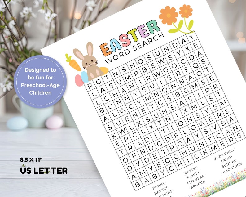 Preschool Easter Word Search | Printable Easter Activity | Easter ...