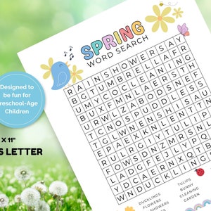 Preschool Spring Word Search | Printable Spring Activity for Kids ...