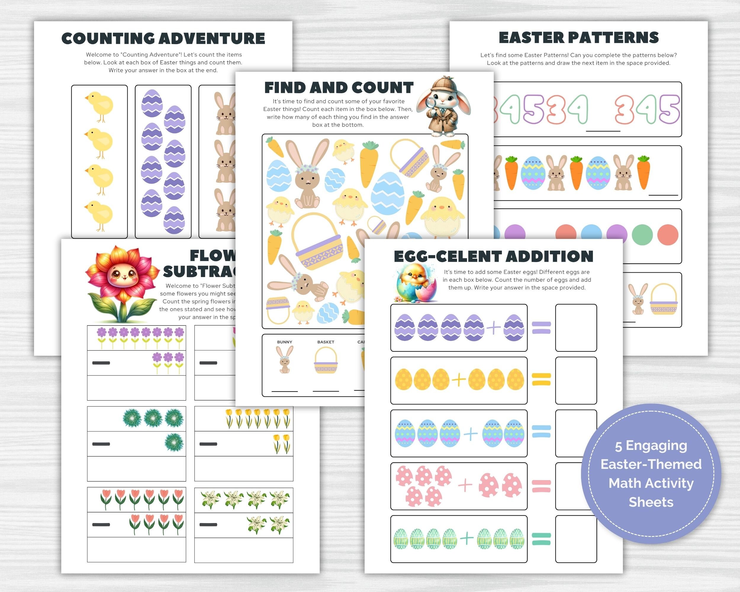 Preschool Easter Math Activity | Kids Printable Activity Sheets ...