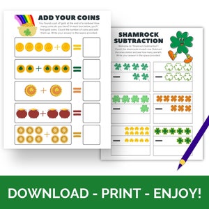 Preschool Printable Math Activity for St. Patrick's Day | Learn to ...