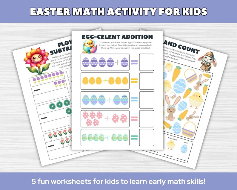 Preschool Easter Math Activity | Kids Printable Activity Sheets ...