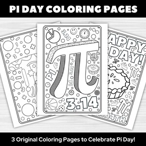 Pi Day Coloring Pages, Printable Math Activity for Kids, Fun Pi Day ...