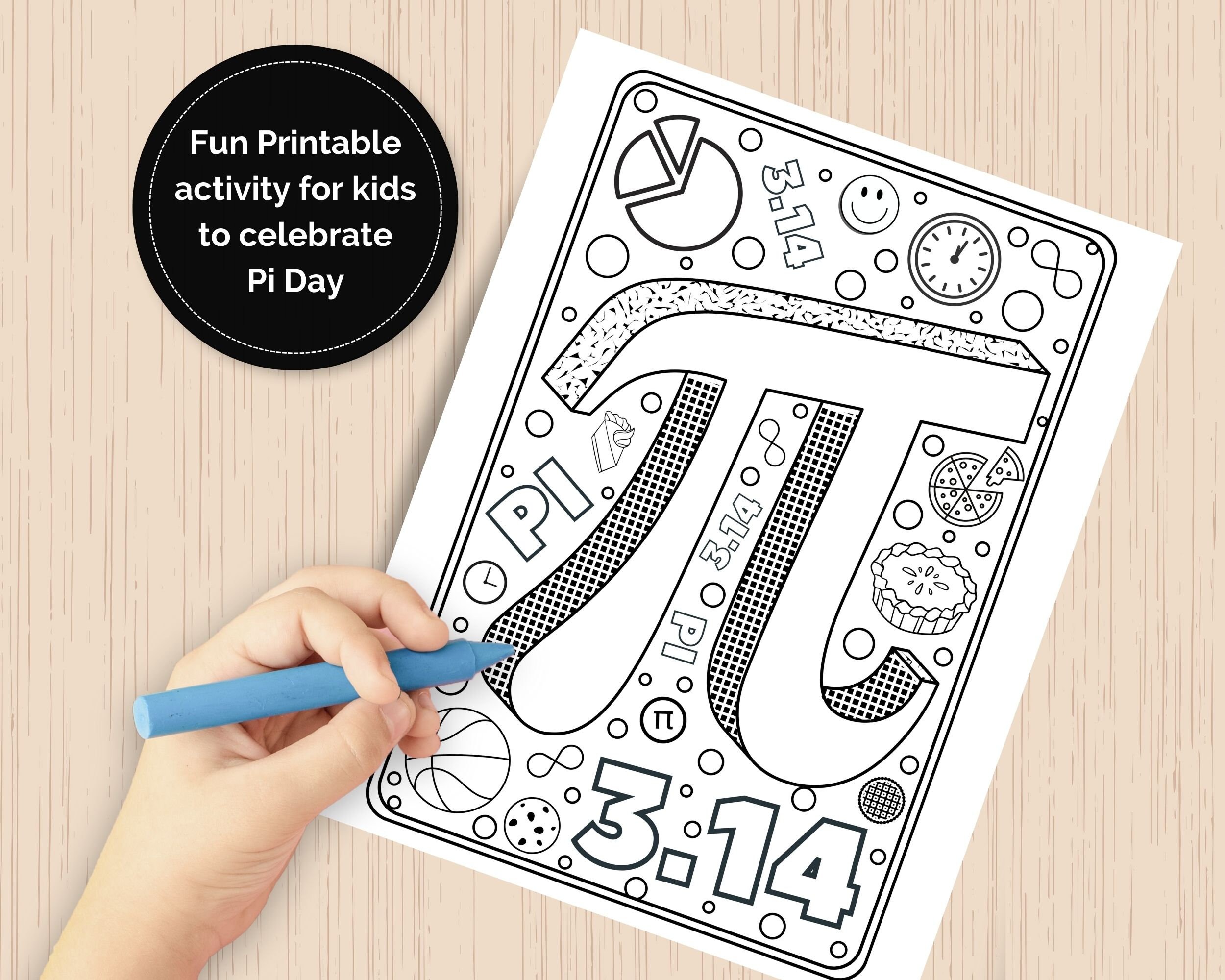 Pi Day Coloring Pages, Printable Math Activity for Kids, Fun Pi Day ...