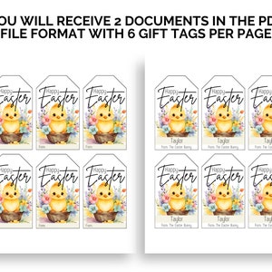 Easter Basket Tag | Printable Easter Basket Name Tag | Easter Tag for ...