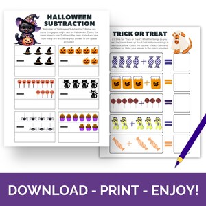 Preschool Halloween Math Worksheets | Early Math Printable Activity ...
