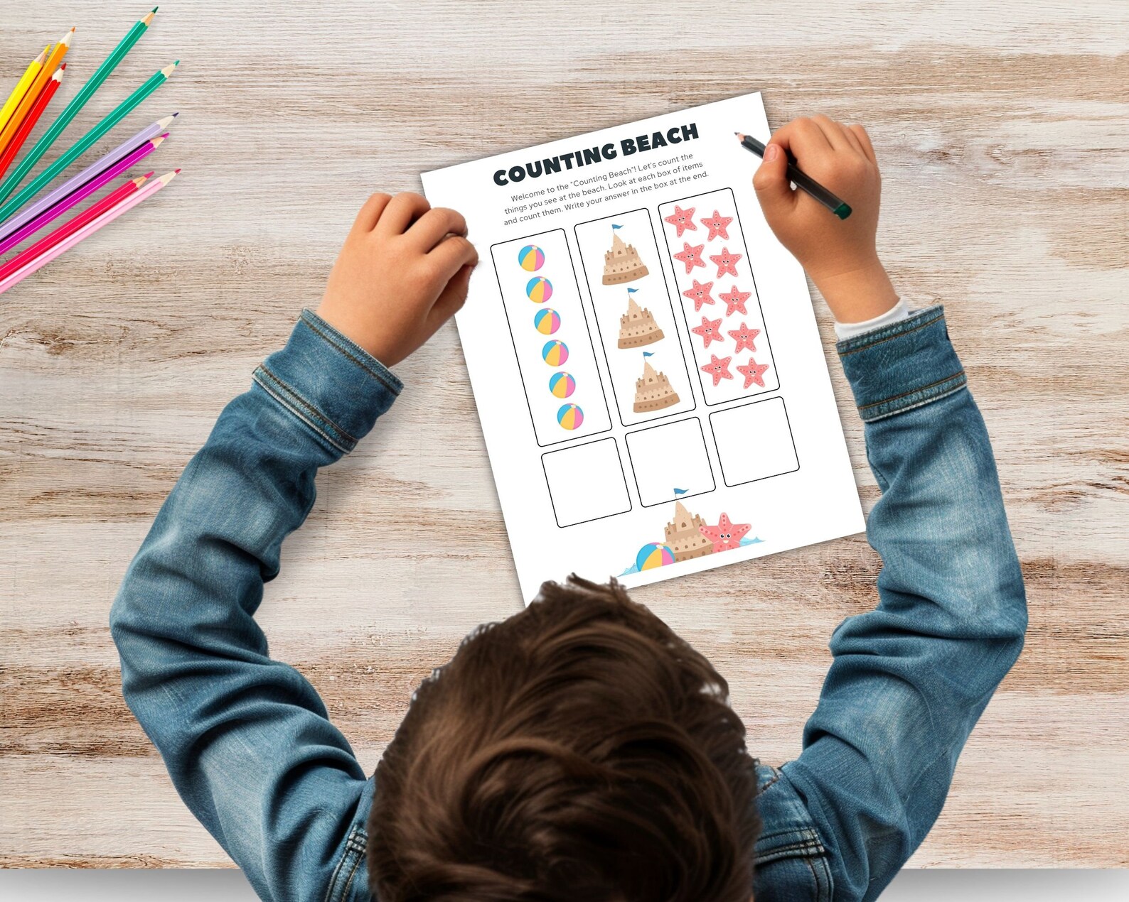 Summer Math Preschool Worksheets, Printable Math Activity for Kids ...