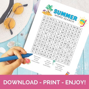 Summer Printable Word Search | Printable Preschool Classroom Activity ...