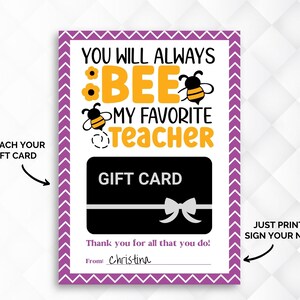 Teacher Appreciation Gift Card Holder Bundle, Printable Teacher Thank ...