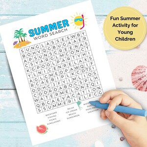 Summer Printable Word Search | Printable Preschool Classroom Activity ...