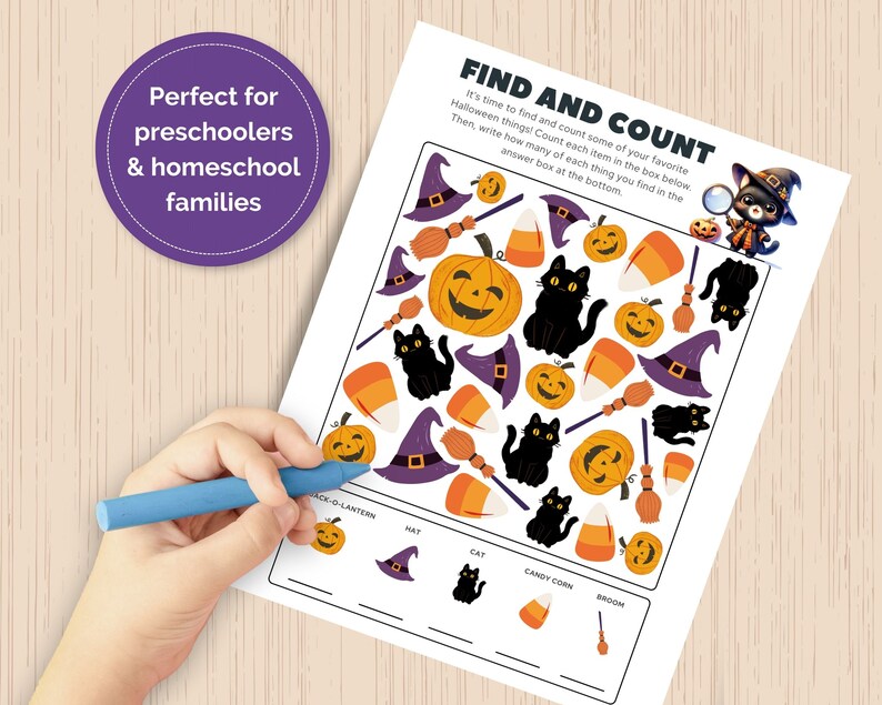 Preschool Halloween Math Worksheets | Early Math Printable Activity ...