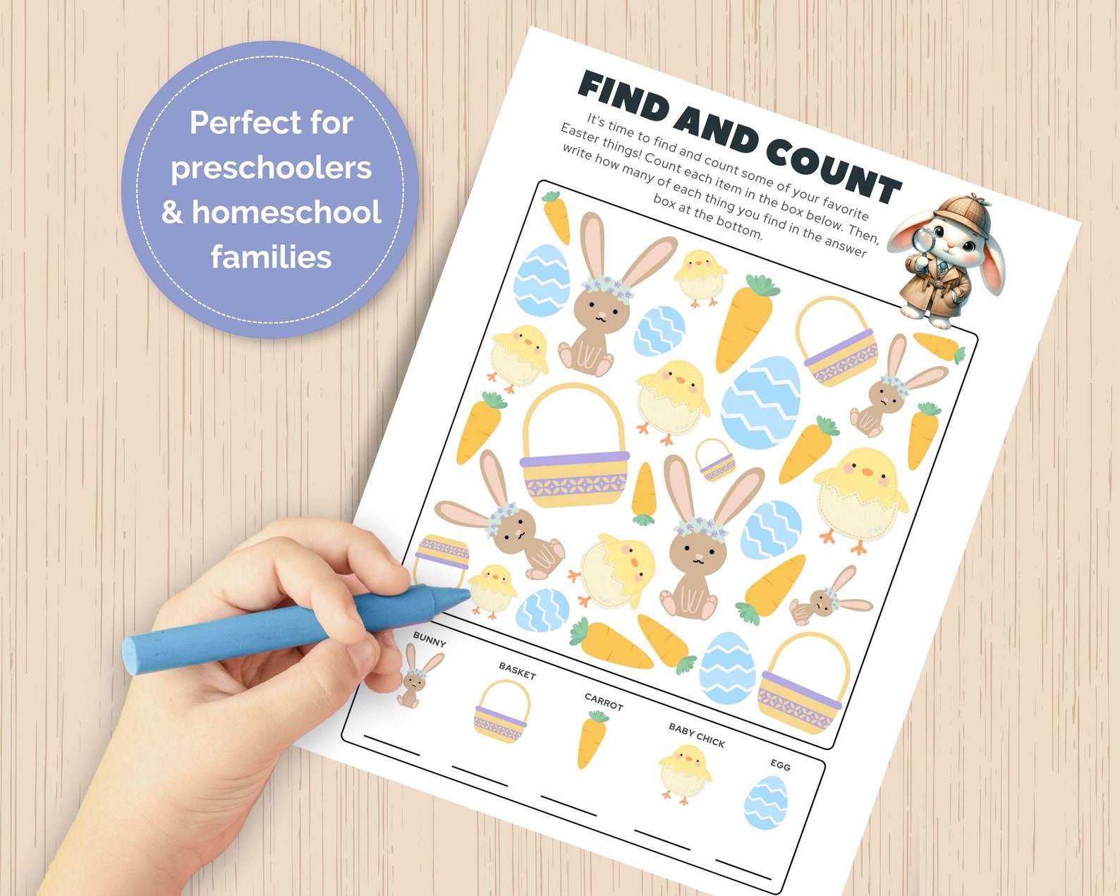 Preschool Easter Math Activity | Kids Printable Activity Sheets ...