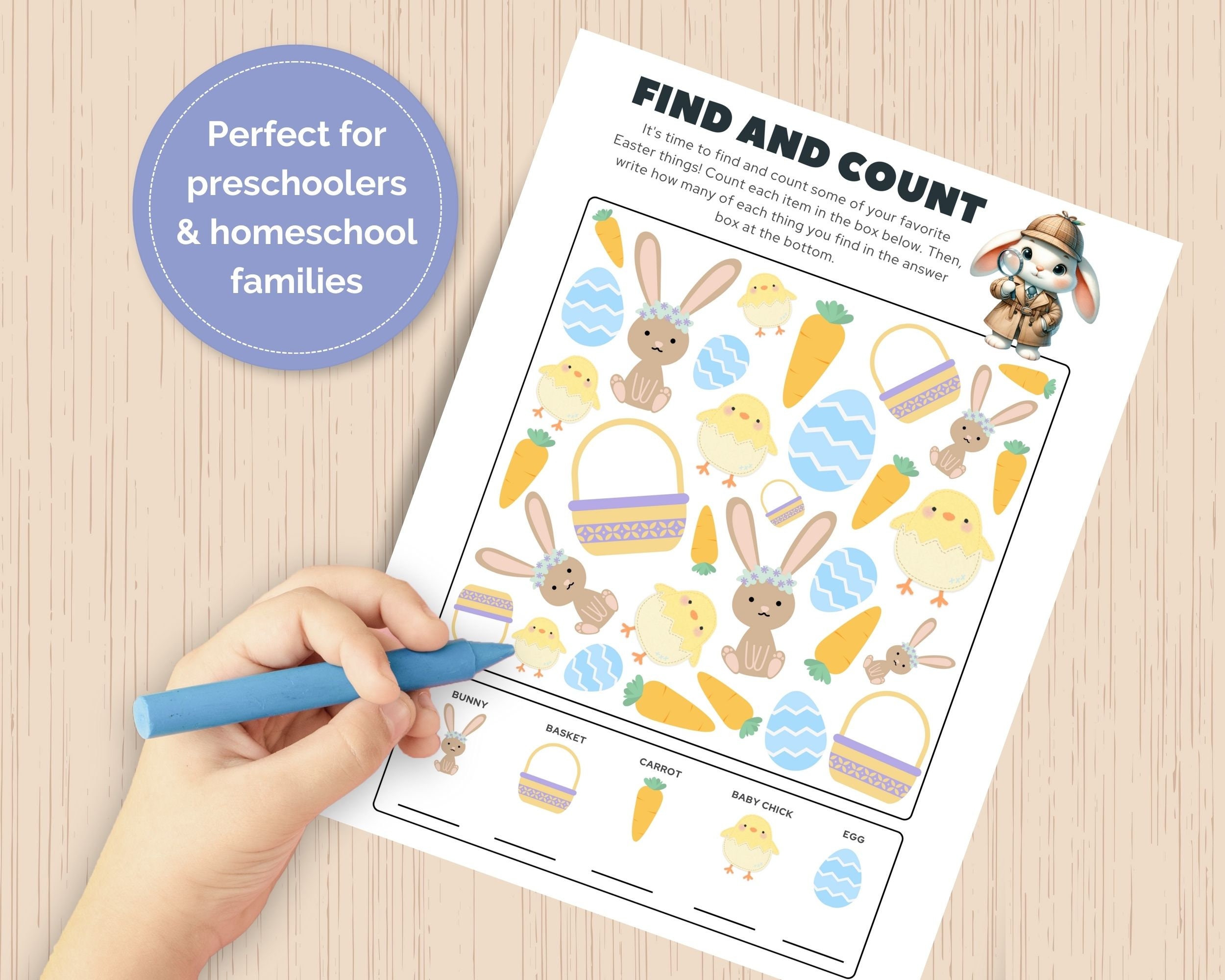 Preschool Easter Math Activity | Kids Printable Activity Sheets ...