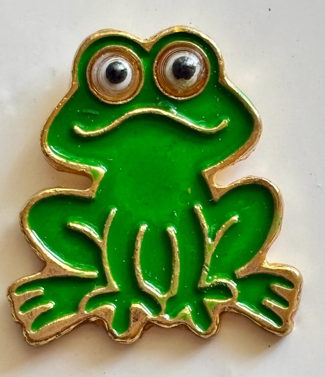 Vintage Metal Frog Buttons - Green & Gold Sewing Notions - Set of 7 - Etsy