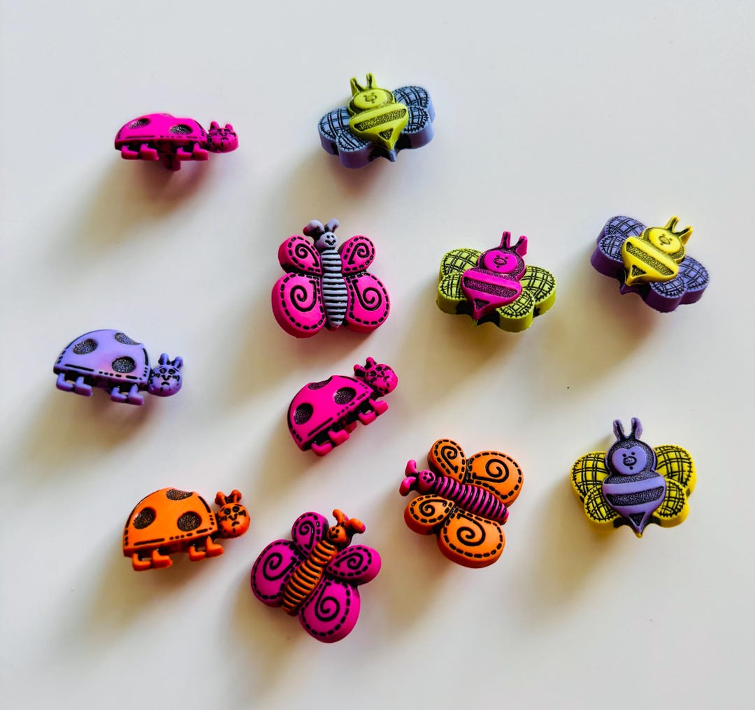 Cutesie Bugs Buttons: Ladybugs, Butterflies, Bees - Dress It Up - Etsy