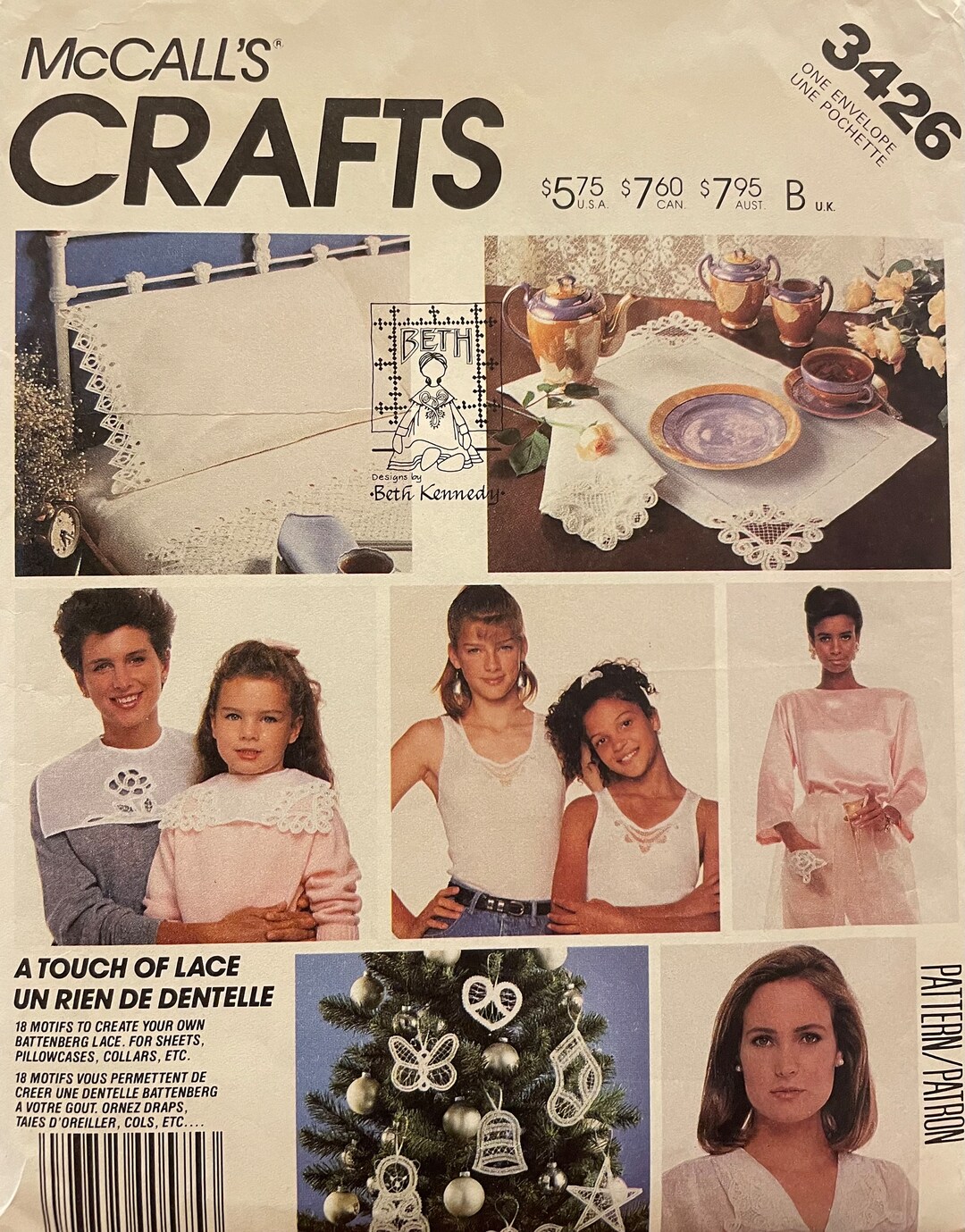 Vintage Mccall’s Battenberg Lace Pattern - Etsy