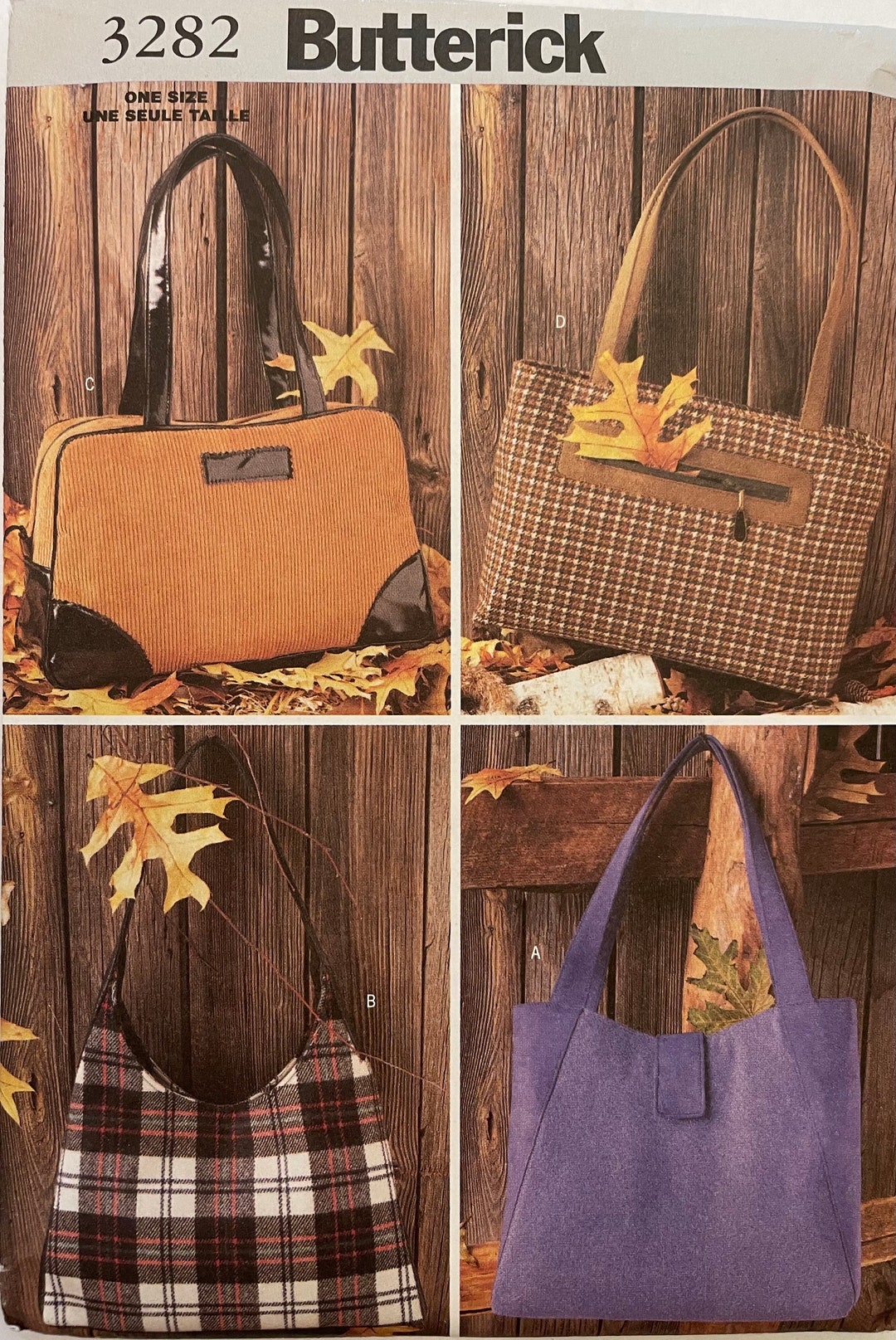 2001 Butterick Purse Pattern (3282) - Etsy