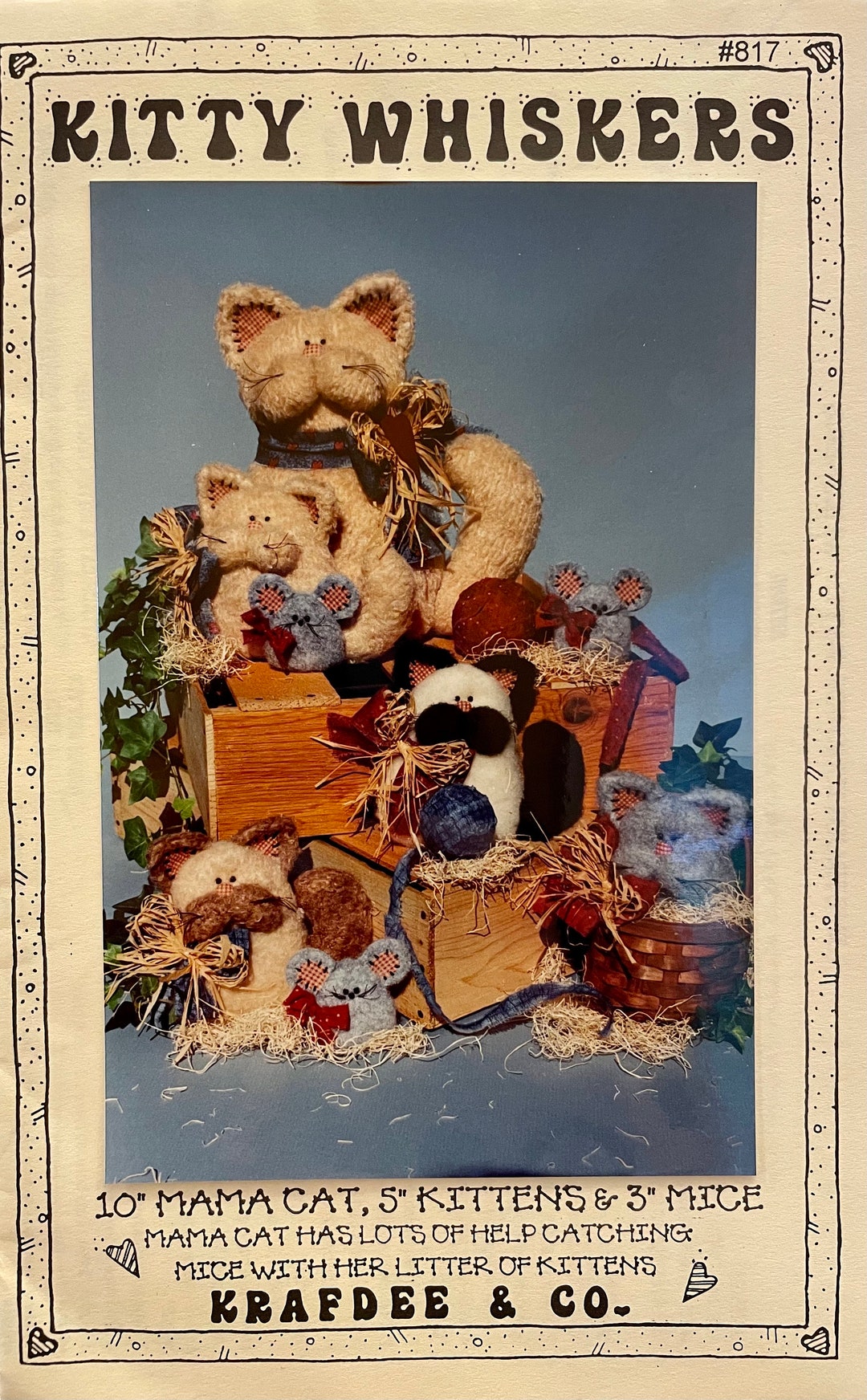 Cute Stuffed Cat Pattern - Etsy