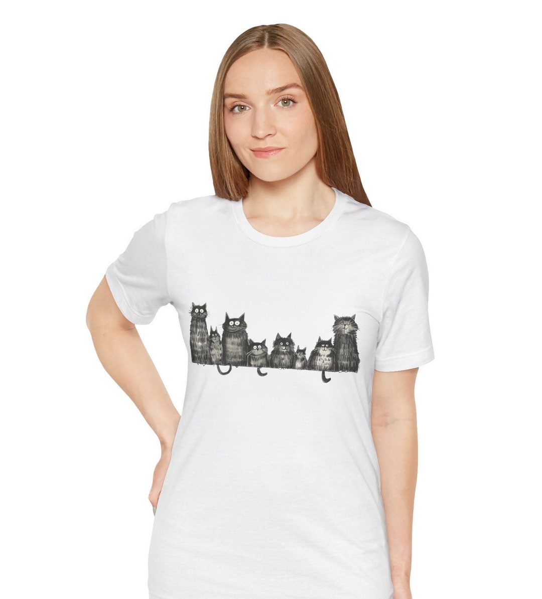 Line of Cats T-shirt: Cat Lover Gift - Etsy