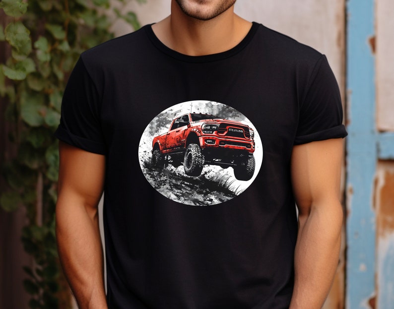Red Ram Pick-up Truck Off-roading Shirt, Red Ram Pick-up T-shirt, Truck ...