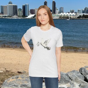 Dove With Olive Branch Tee, Peace Dove, Dove Lover Gift, Bird, Nature ...