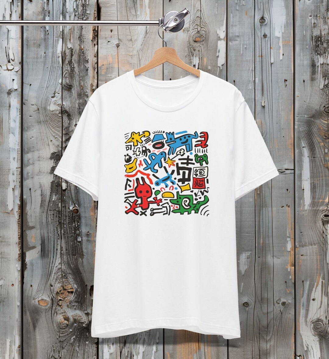 Color Doodle Tee, Graphic Design Doodles Tee, Graphic Elements ...
