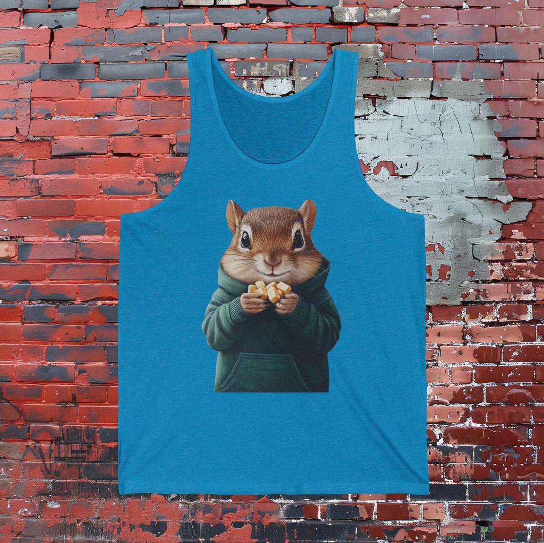 Chipmunk Holding Cheese Jersey Tank Top, Animal Lover Gift - Etsy