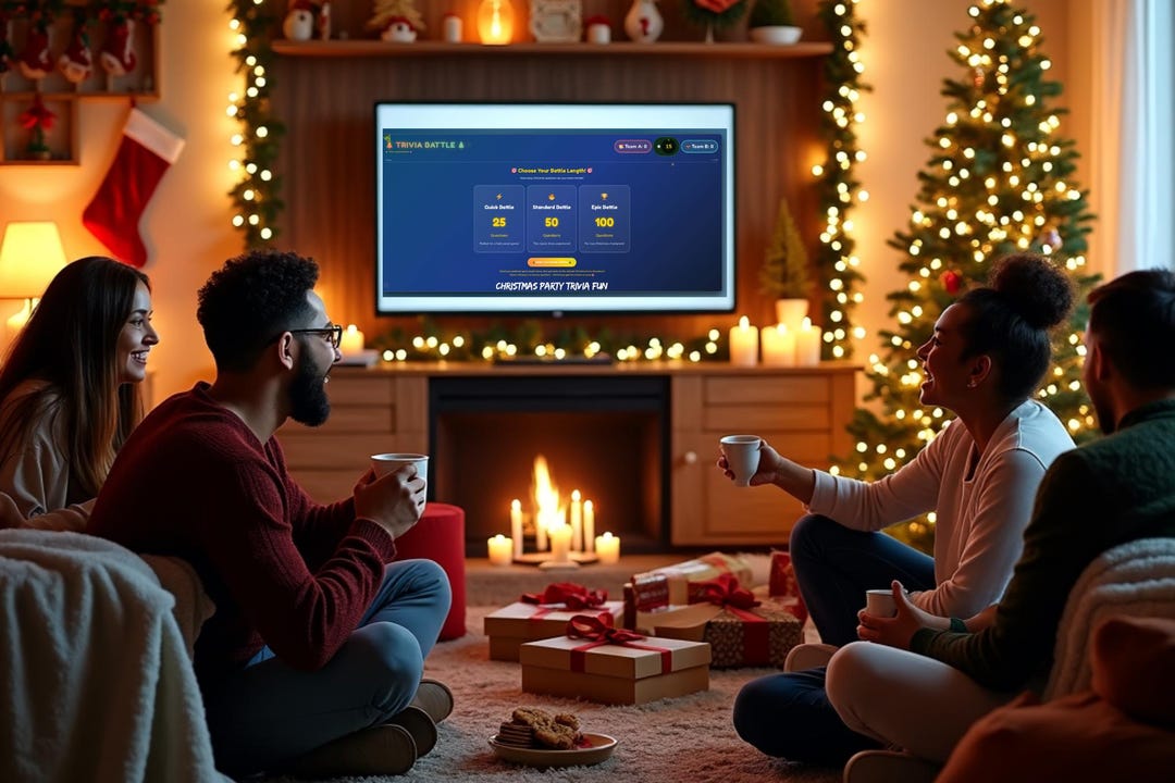 Interactive Christmas Trivia Game • Holiday Party Digital • Fun Family ...