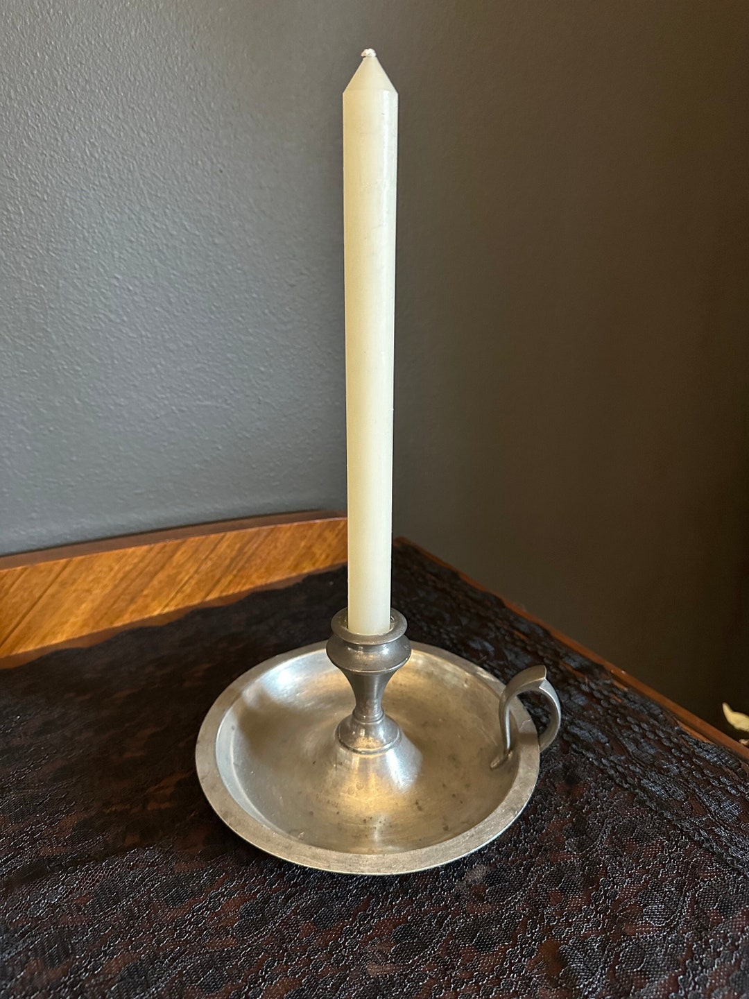 Royal Holland Pewter Candlestick - Etsy