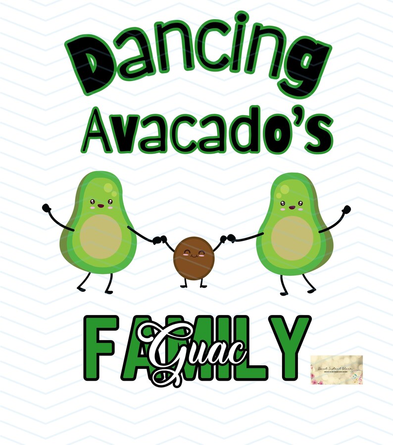 Avacado's Dancing PNG, Family Friendly Png, Custom Family Png, Family ...